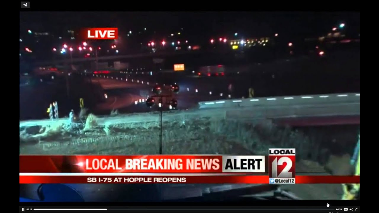 I 75 south bridge collapse - YouTube