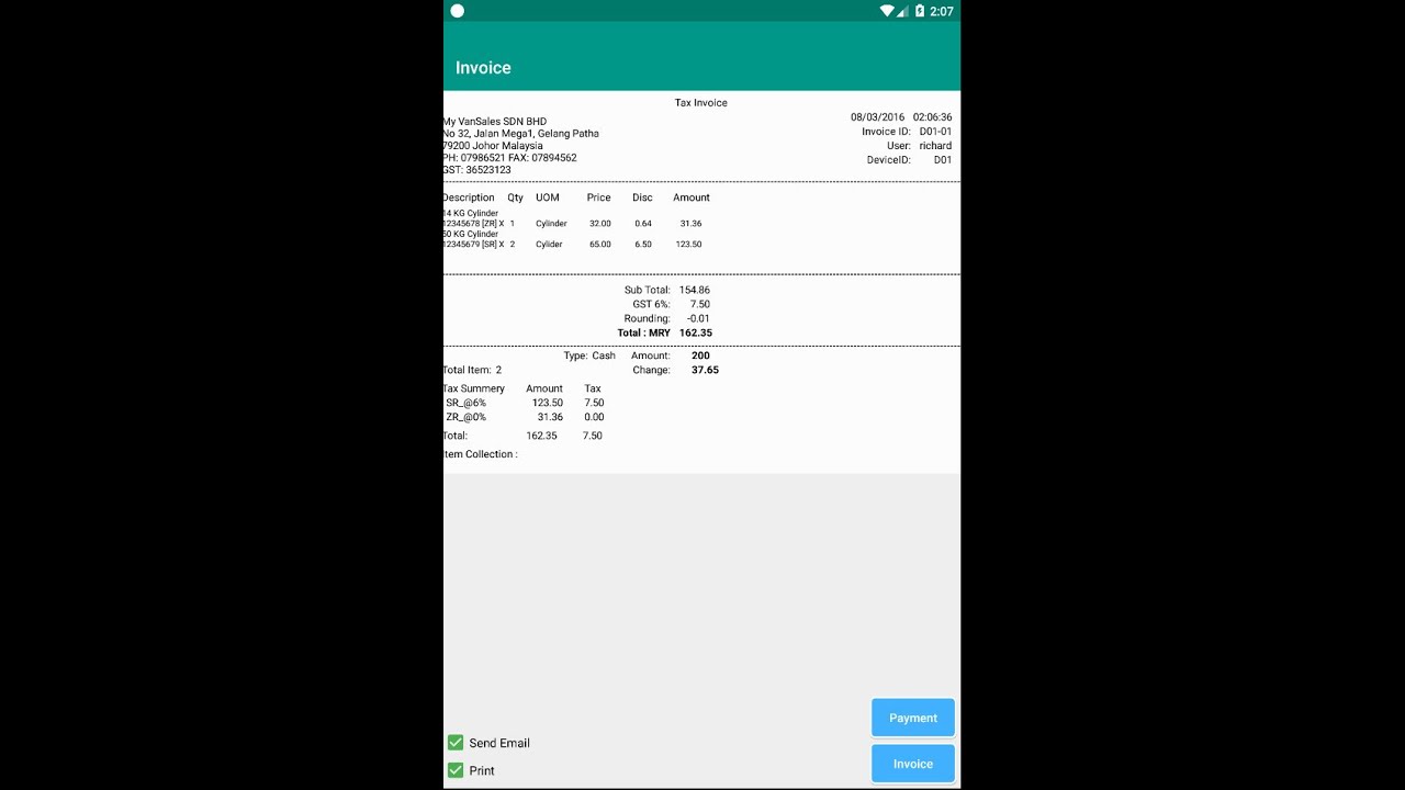 Van Sales Android App | How to create a sales order - YouTube