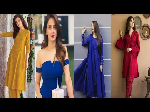 top one colour dress design single colour casual wear dress - YouTube