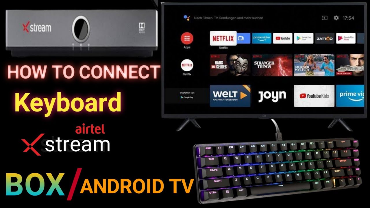 How to connect keyboard Airtel extream box & Android TV 💯% working ...