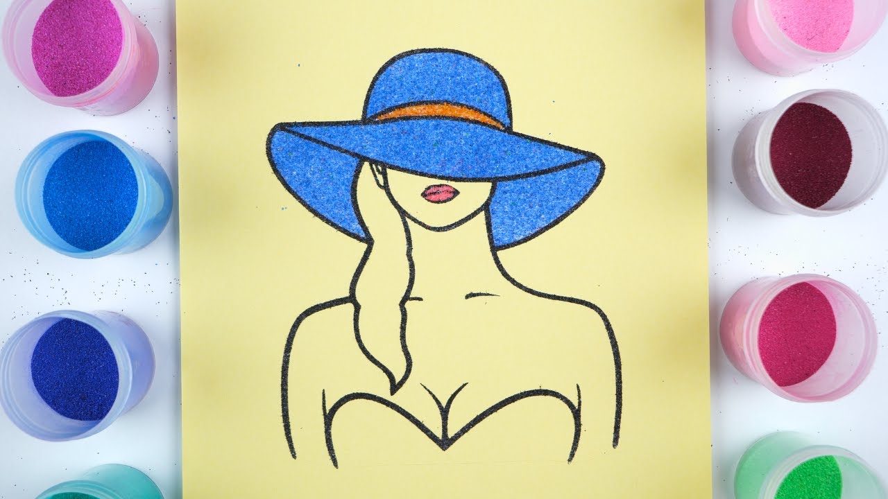 Creative drawing with colored sand/ sand painting/ drawing - YouTube