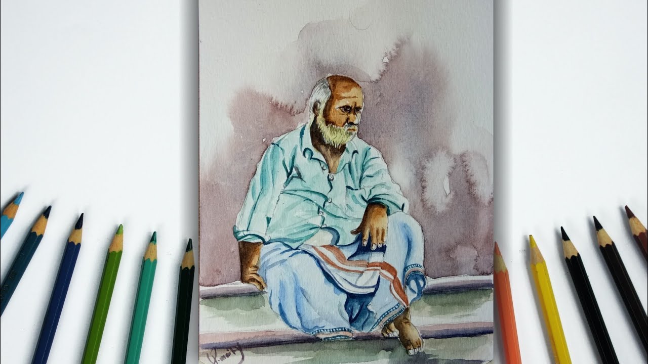 Watercolor Human Figure Painting / Painting figures in a scene / How To ...