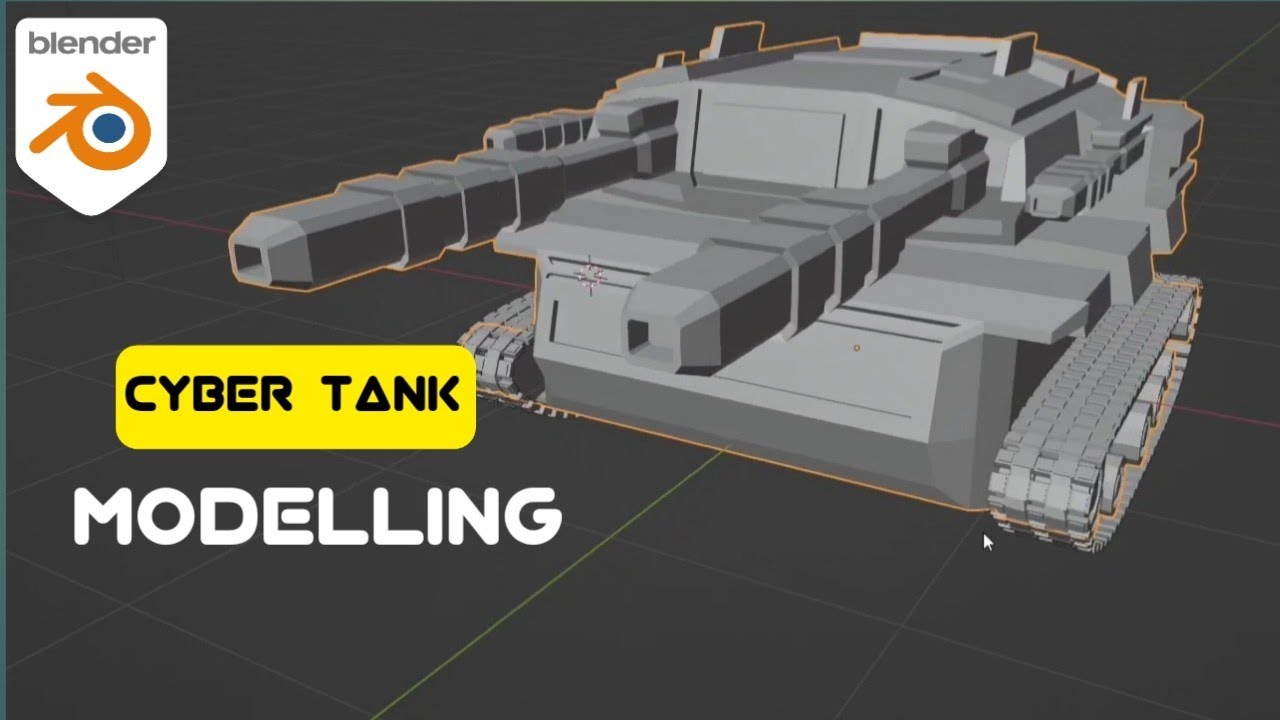 Cyber Tank Tutorial in Blender part 1 Modelling | FusionArt 3D - YouTube