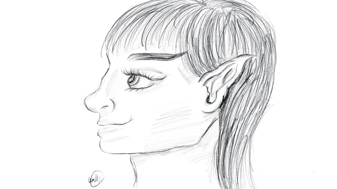 How to draw an elf profile #procreate #aesthetic #fairycore #digitalart ...