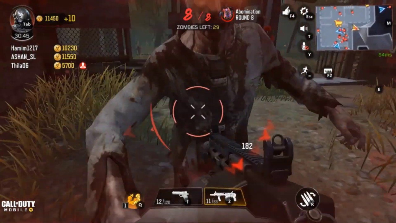 CALL OF DUTY MOBILE(CODM) Zombie mode normal raid gameplay - YouTube