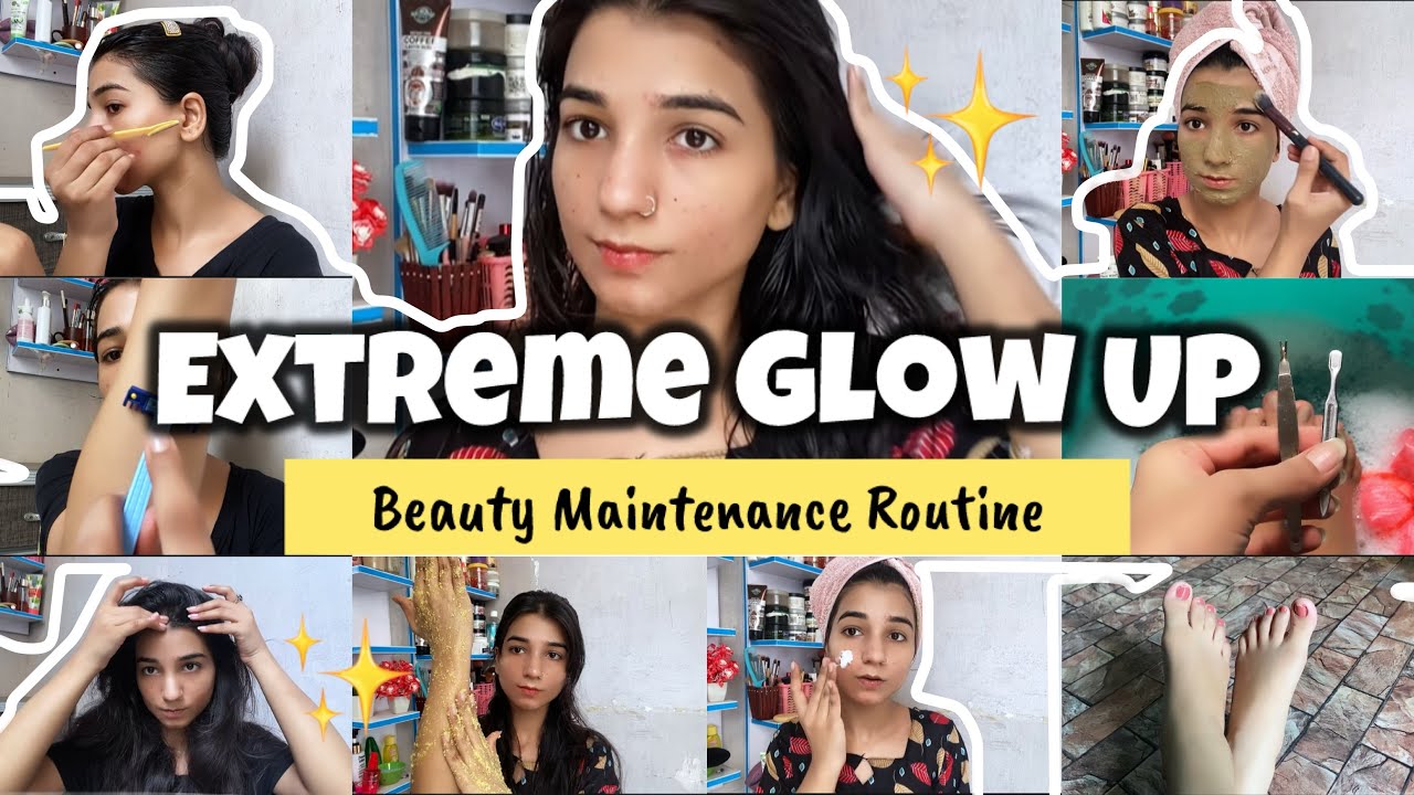 BEAUTY MAINTENANCE ROUTINE what I do at Home! (Face, Brows, Nails, Hair ...