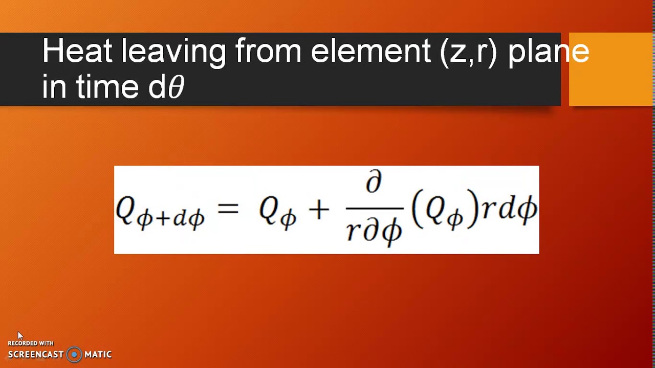 General Heat Conduction Equations in Cylindrical coordinates - YouTube