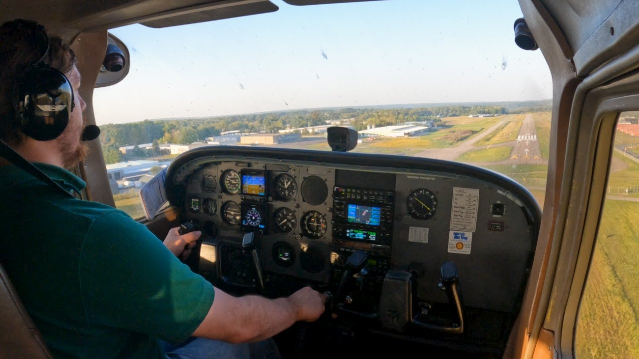 Steven Bower's first airplane solo at Sporty's Academy - YouTube