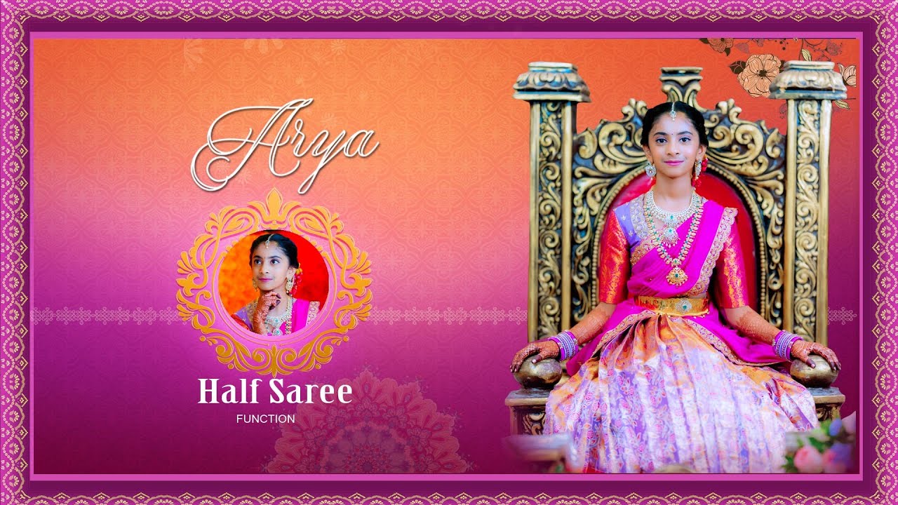 Arya Half saree function Teaser ,4k - YouTube