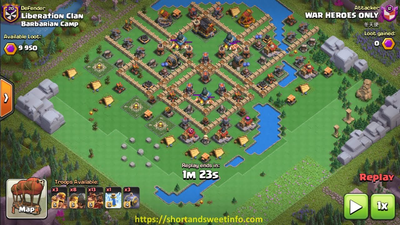 2 shot Barbarian Camp 5 (layout 84) - YouTube