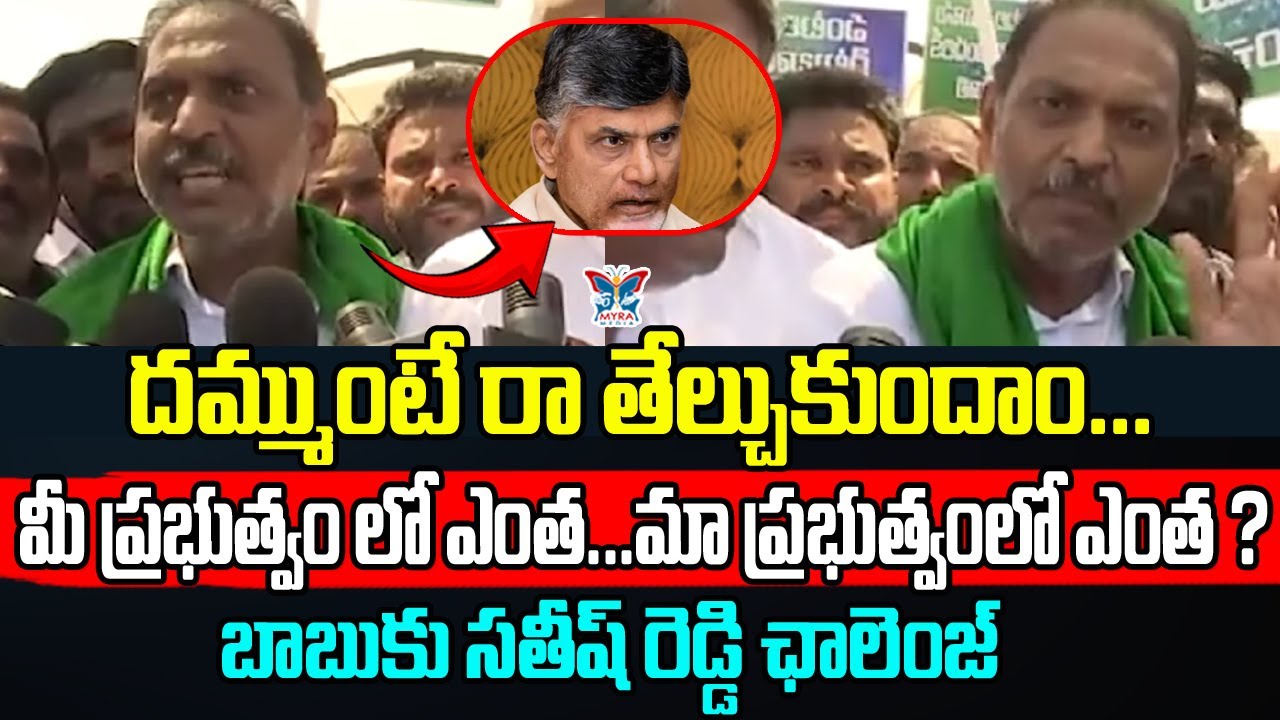 దమ్ముంటే రా తేల్చుకుందాం..! SV Satish Reddy Challenge to Chandrababu ...