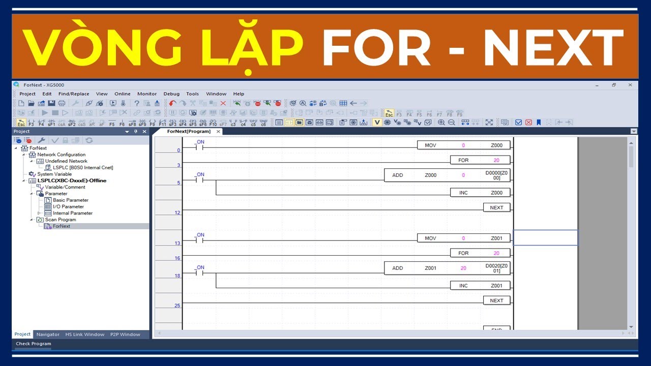 PLC-LS-#26 | Vòng Lặp For Next Trong Plc Ls | Loop For Next - YouTube