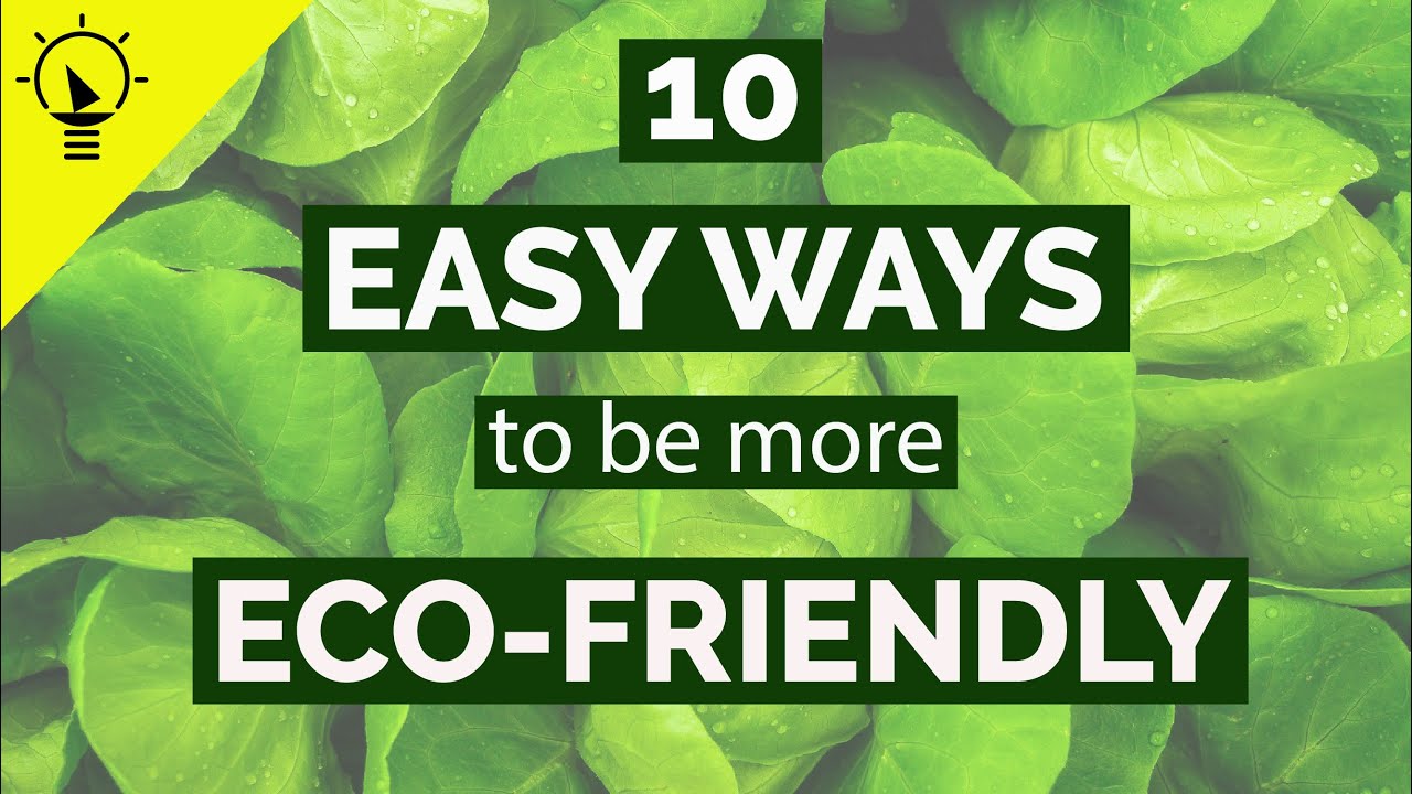 10 Easy Ways to be more Eco Friendly - YouTube