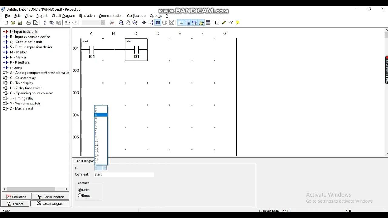 create a simple PLC ladder diagram program using PicoSoft #plc #ladder #programming # ...
