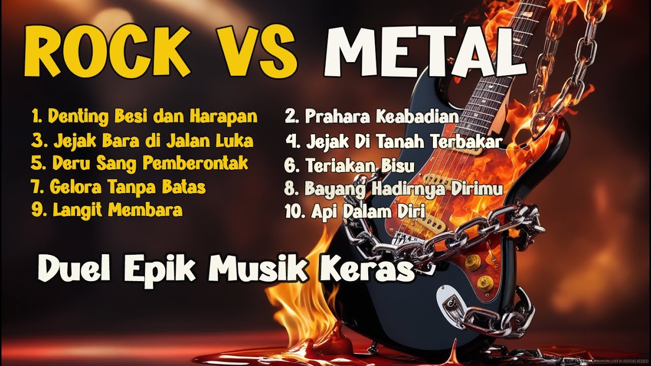 10 Lagu Rock Vs Metal Duel Epik Musik Keras - YouTube