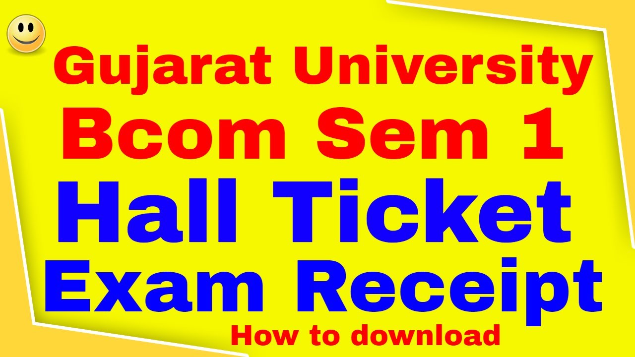 Bcom Sem 1 How to download hall ticket of exam | Hall ticket/Receipt ...