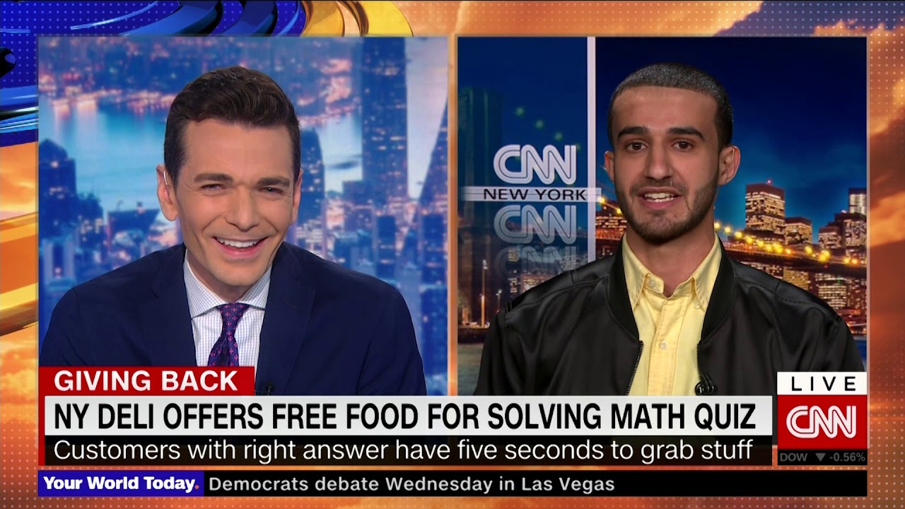 NYC store clerk gives a math quiz to customers for free stuff -- Ahmed ...
