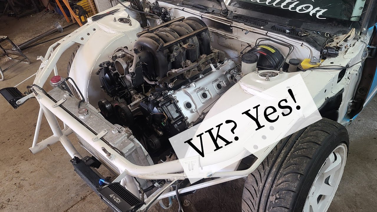Vk56 finds home in the 240sx - YouTube