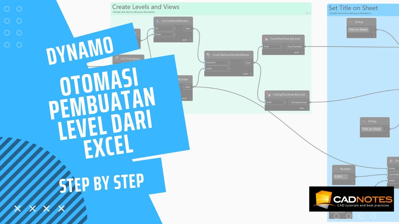 Dynamo tutorial: Membuat level di Revit dari Excel - YouTube