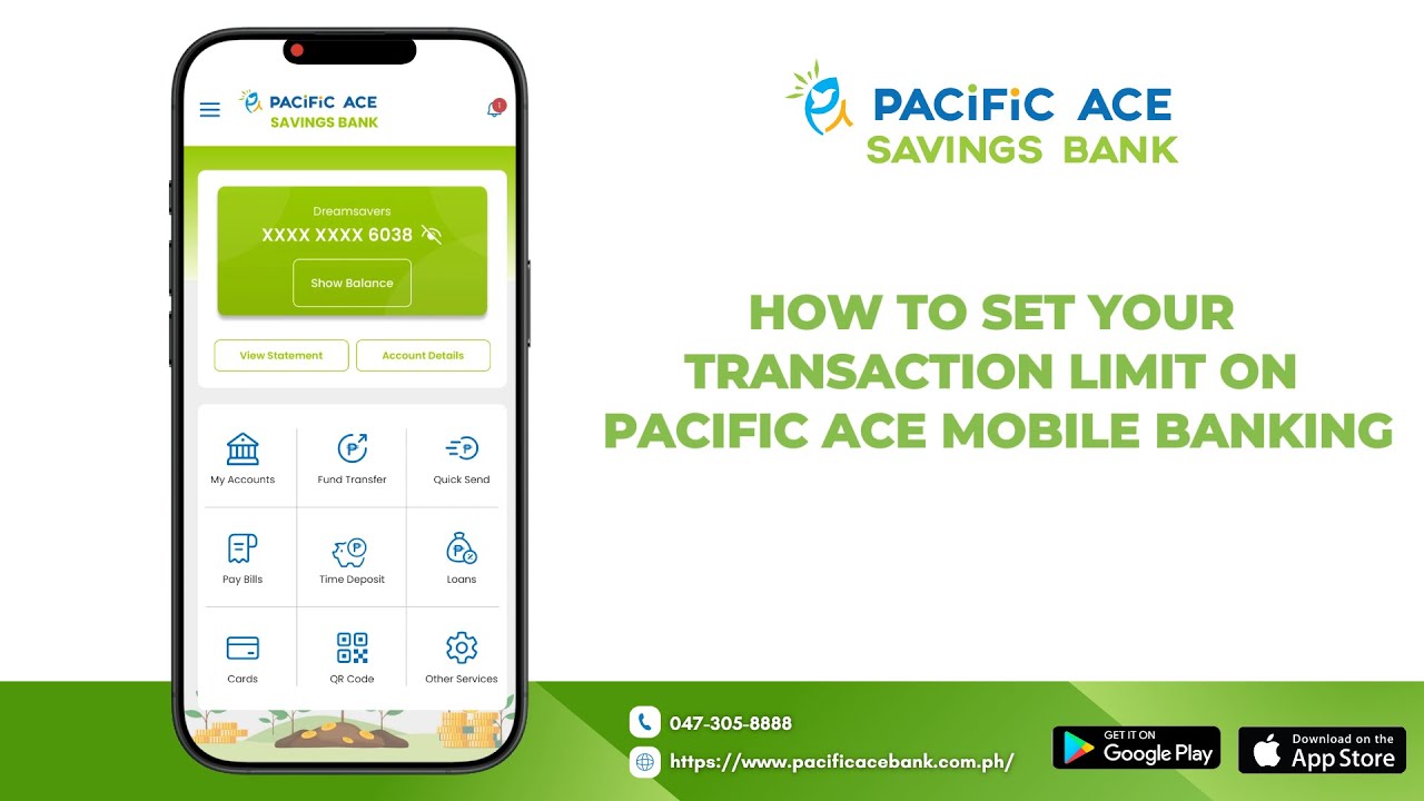 How to Set Your Transaction Limit on Pacific Ace Mobile Banking | Step ...