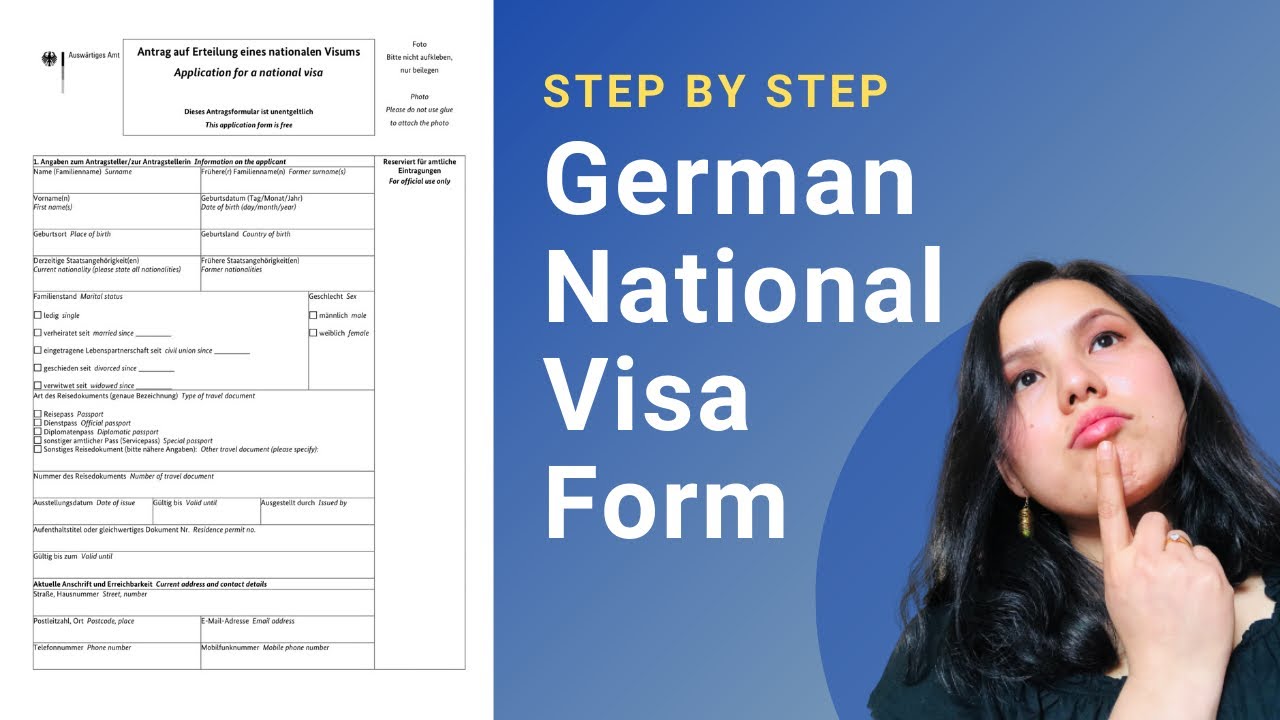 How to fill up German National Visa? Steps by steps - YouTube