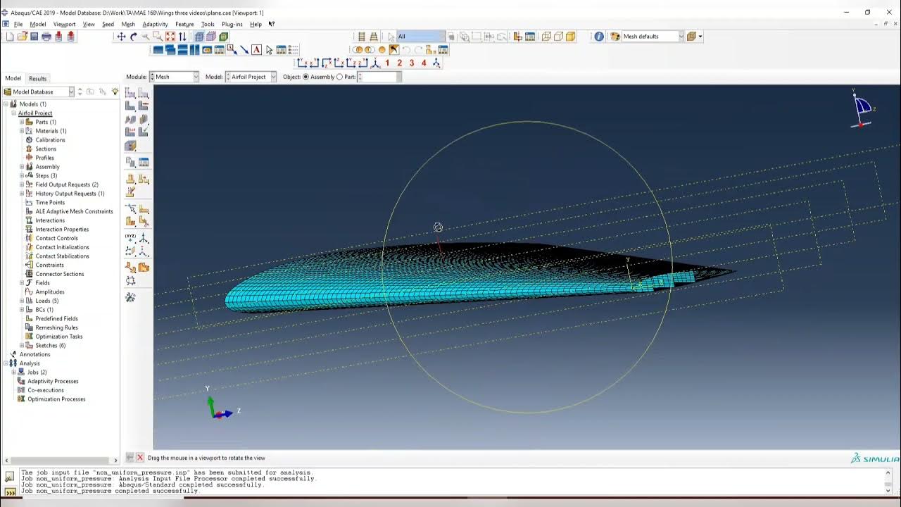 #ABAQUS Tutorials - Frequency and Modeshape Extraction of a Pre-stressed Composite Wing - YouTube