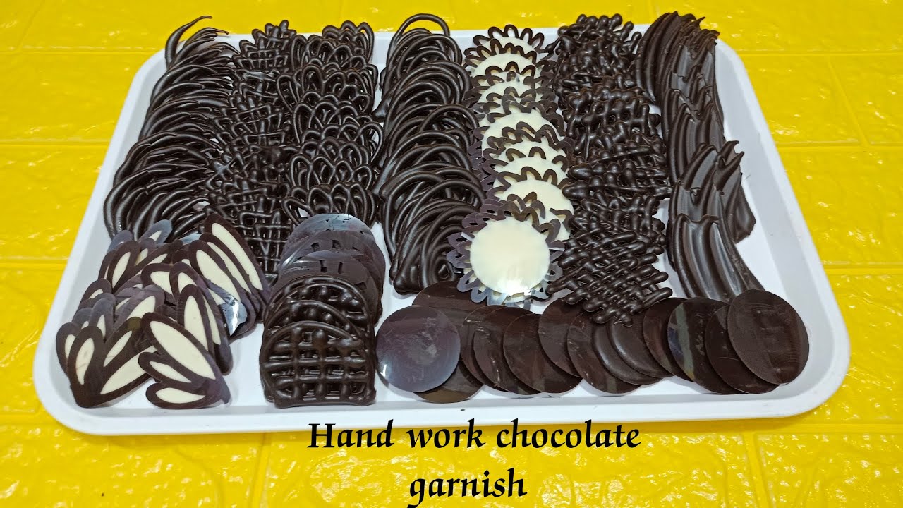 How to make 10 Type of Hand work chocolate garnish model 😋 chocolate ...