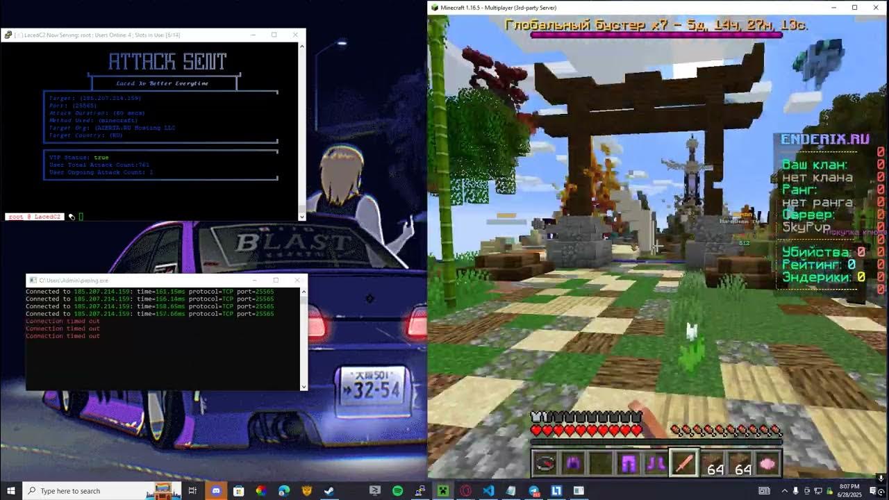 Laced C2 ddos tool vs Enderix minecraft server (CHEAPEST C2/BOTNET/API ...