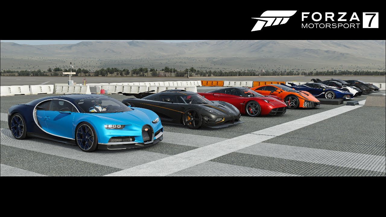 Top 14 Ultimate Hypercars Drag Race - Forza Motorsport 7 - YouTube