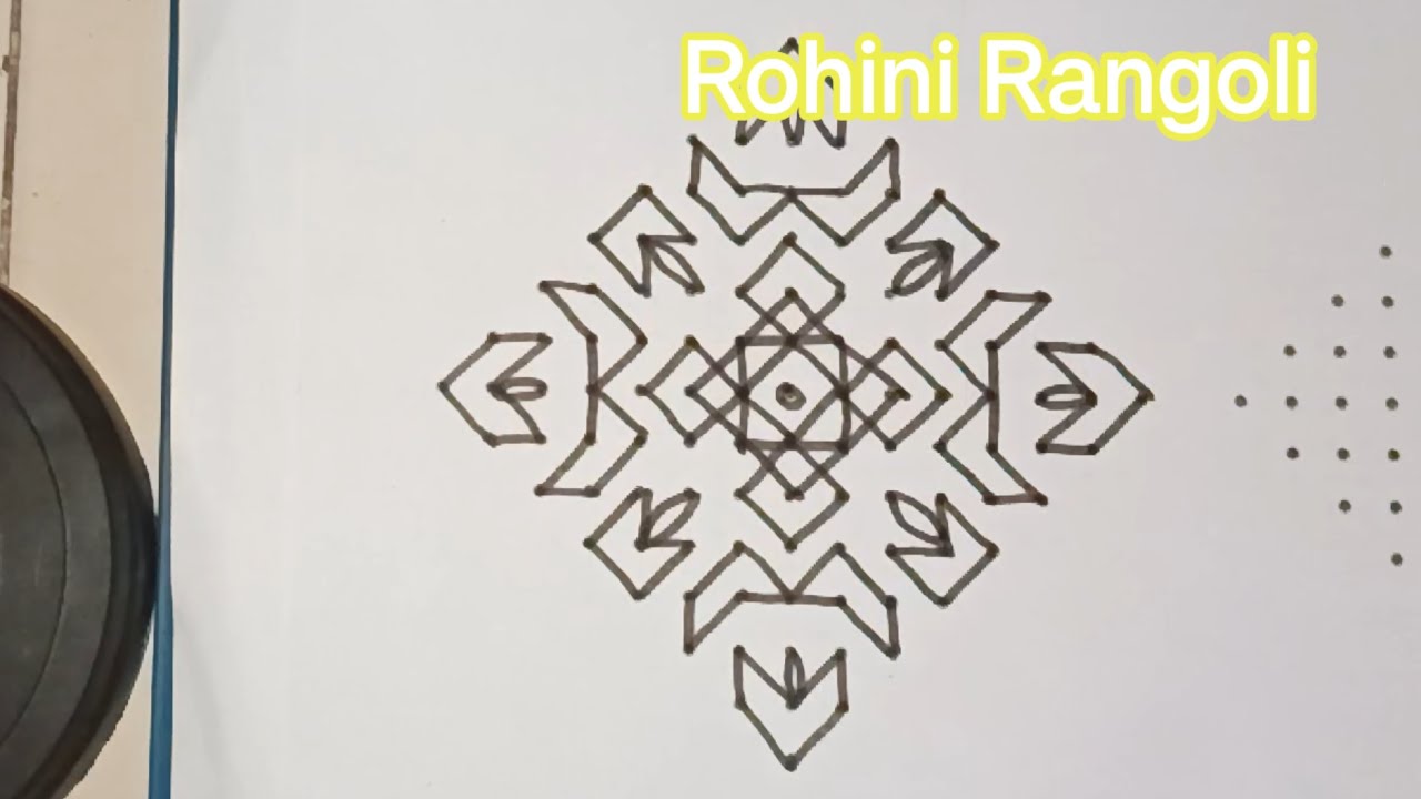 Easy dots rangoli designs for daily 15x1 dots kolam | thipkyanchi ...
