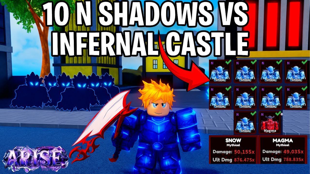 Arise Crossover - Full Team With Rank N vs Infernal Castle - YouTube