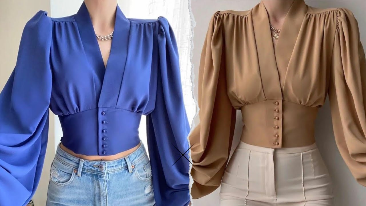 TRENDY DRAPED UNDER BUST CORSET TOP |HOW TO MAKE A SHOULDER DRAPE TOP ...