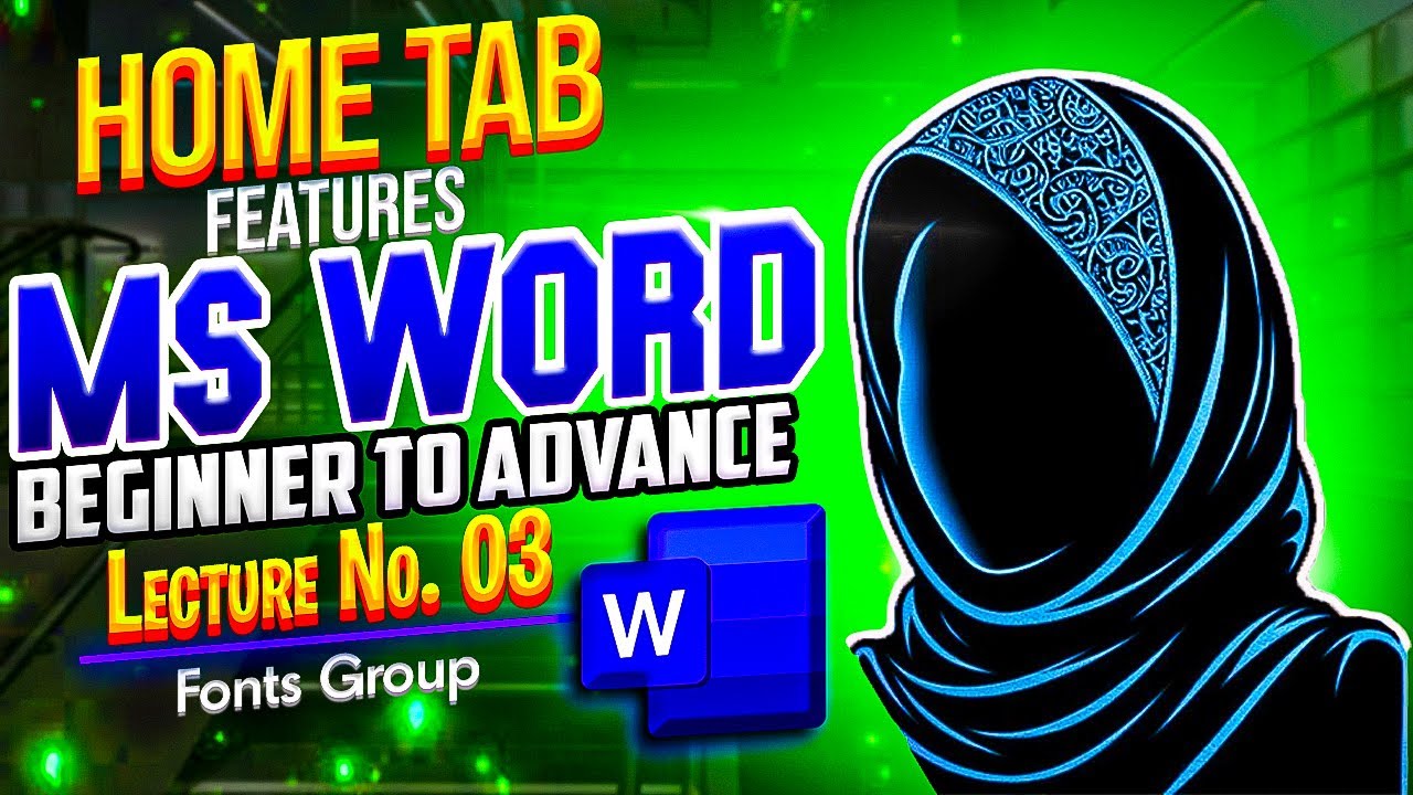 MS WORD-03 Home TAB Features Fonts Group | For Beginners | MS Office ...