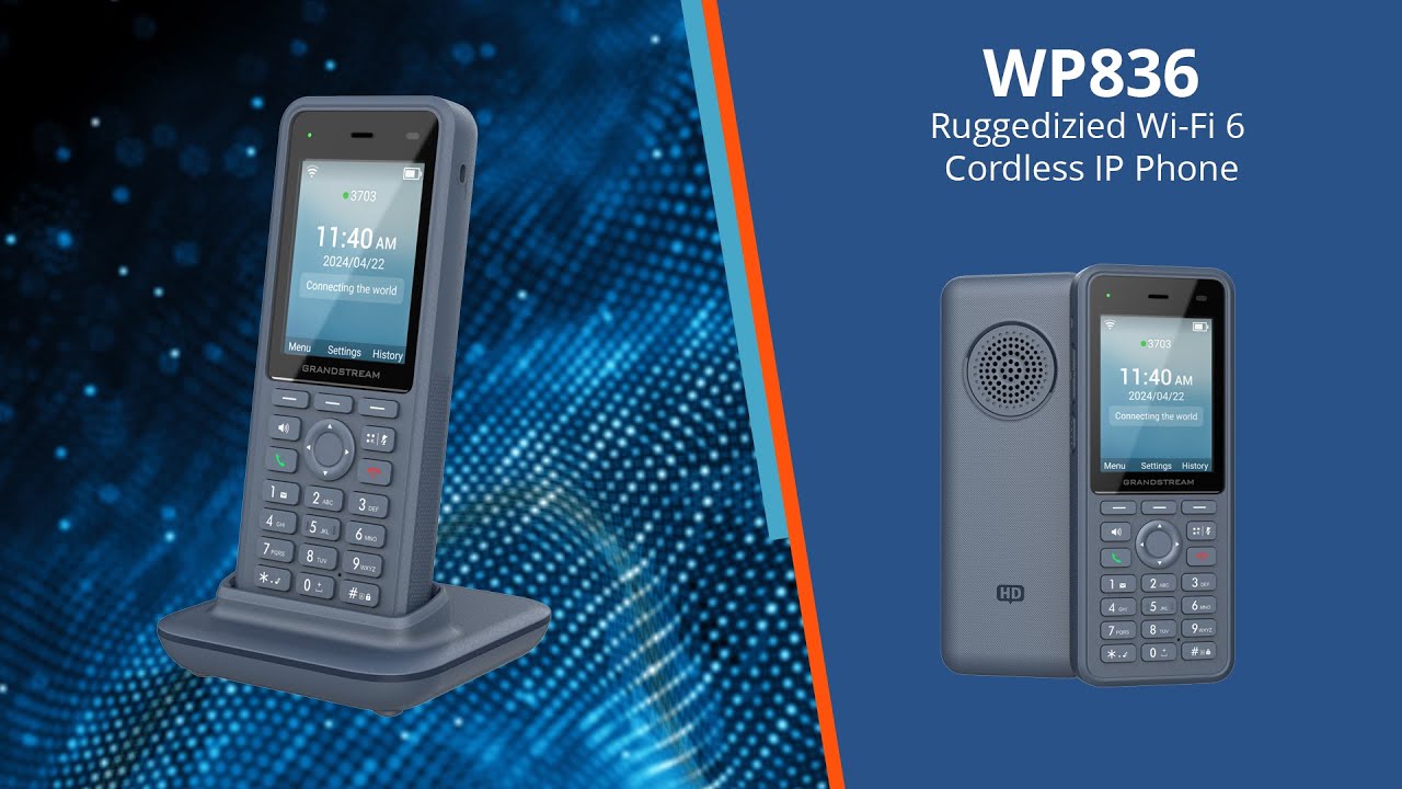 WP836 Ruggedized Wi-Fi 6 Cordless IP Phone - YouTube