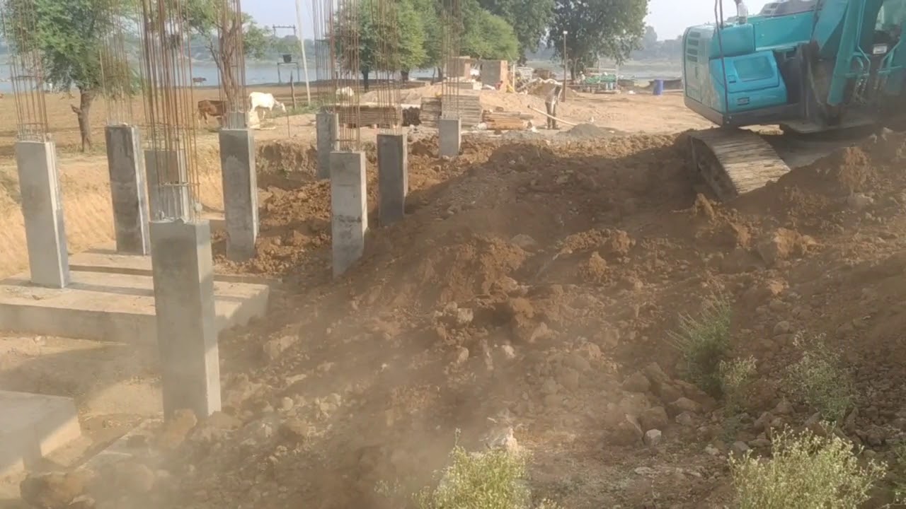 back filling of foundation. House construction part 14 - YouTube