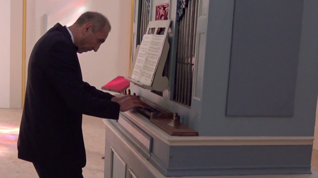 Prof. Frantisek Vanicek plays Andrea Gabrieli on the Hieronymus Spiegel ...