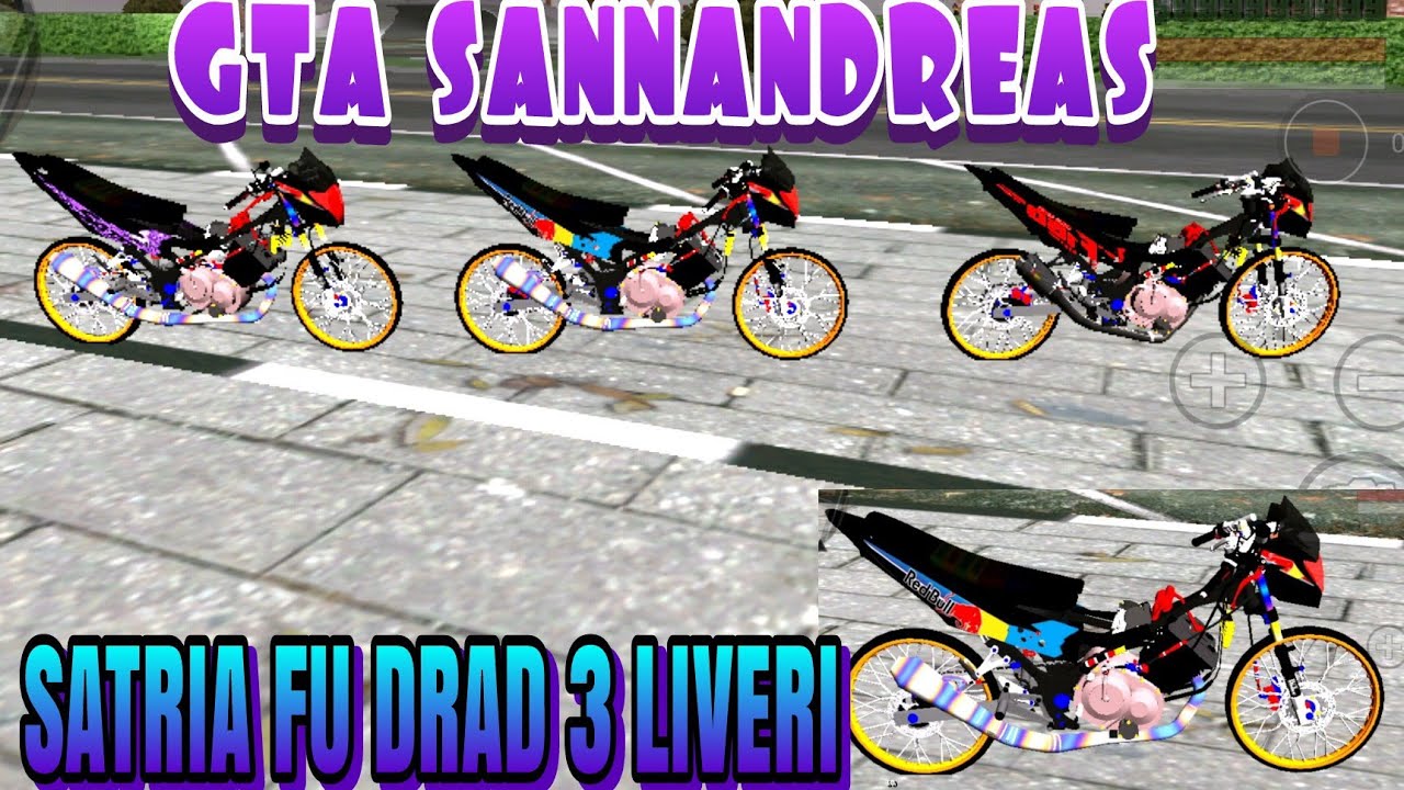 GTA SA MOD Satria Fu drag 3 livery_hakaishin gamer - YouTube