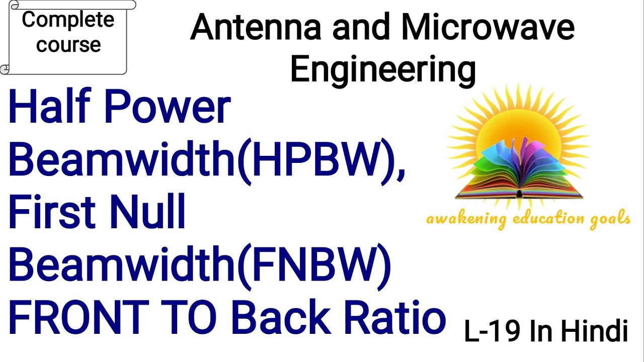 Half Power Beamwidth(HPBW), First Null Beamwidth(FNBW) & FRONT TO Back ...