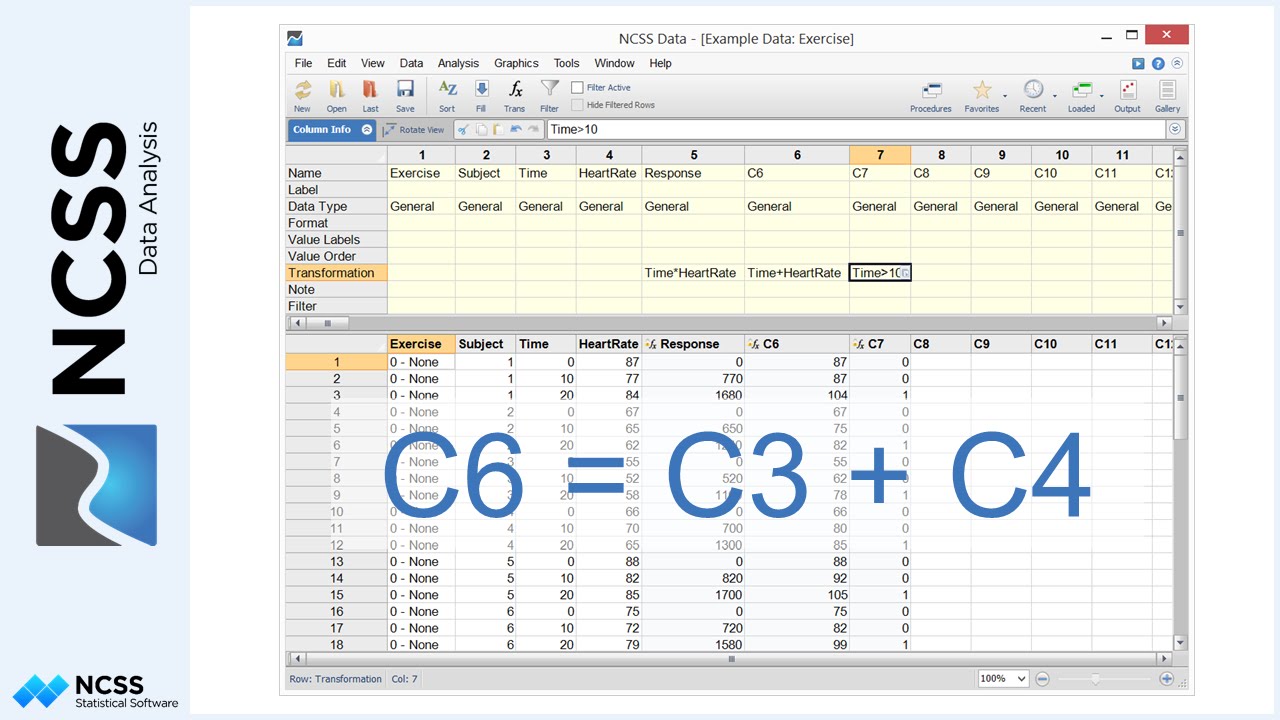 Applying Data Transformations in NCSS - YouTube