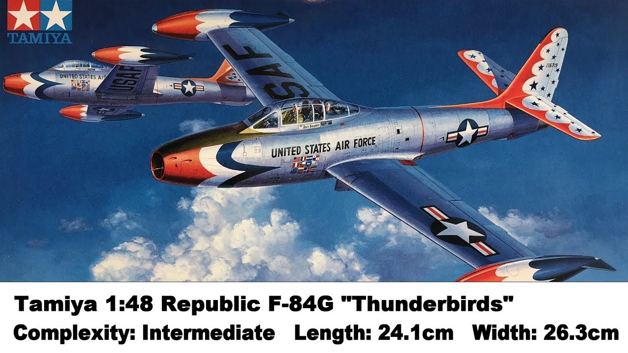 Tamiya 1:48 Republic F-84G "Thunderbirds" Kit Review - YouTube