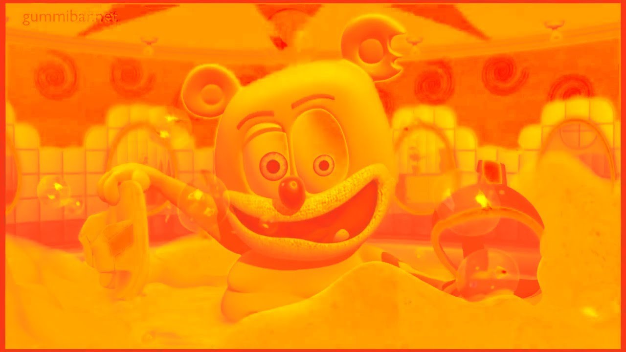 RED & YELLOW & ORANGE Gummibär ON THE SUN Bubble Up Hungarian Gummy ...