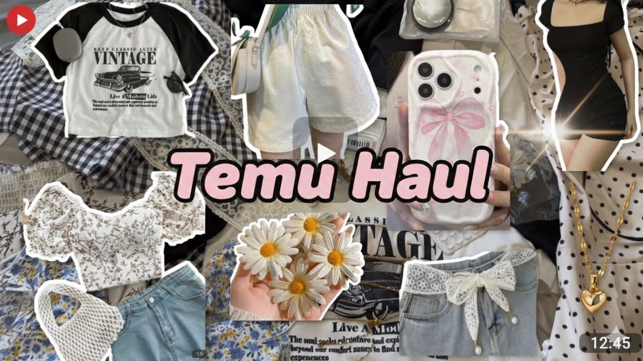 aesthetic TEMU haul 🎀!! cute accessories, girly finds, clothing, non ...