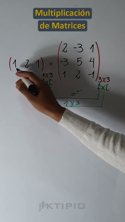 Multiplicación de Matrices 1x3 y 3x3 #algebra - YouTube