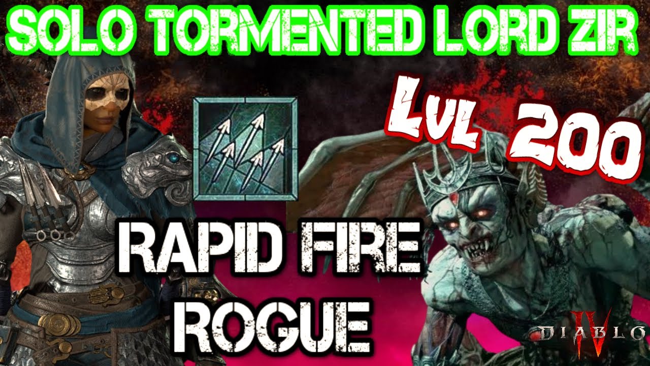 Diablo 4 Season 4 - Solo Tormented Uber Lord Zir - Rapid Fire Rogue ...