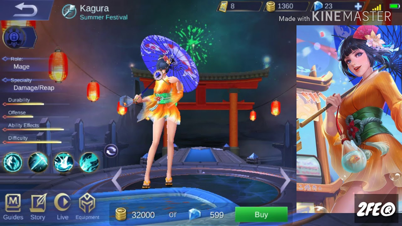 HAYABUSA & KAGURA SUMMER FESTIVAL SKIN / MOBILE LEGENDS / #MLBB #2FER ...