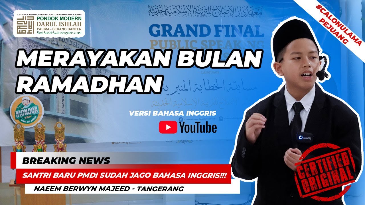 MASYAAALLAH! I SANTRI BARU JAGO BAHASA INGGRIS!!! I Naeem Berwyn majeed I English Speaker - YouTube