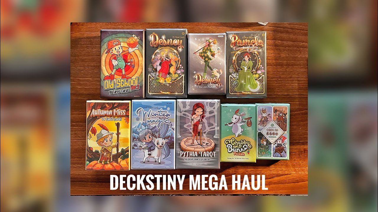 Deckstiny Mega Tarot Haul! Includes Walkthrough of Old School Ver2 Tarot - YouTube