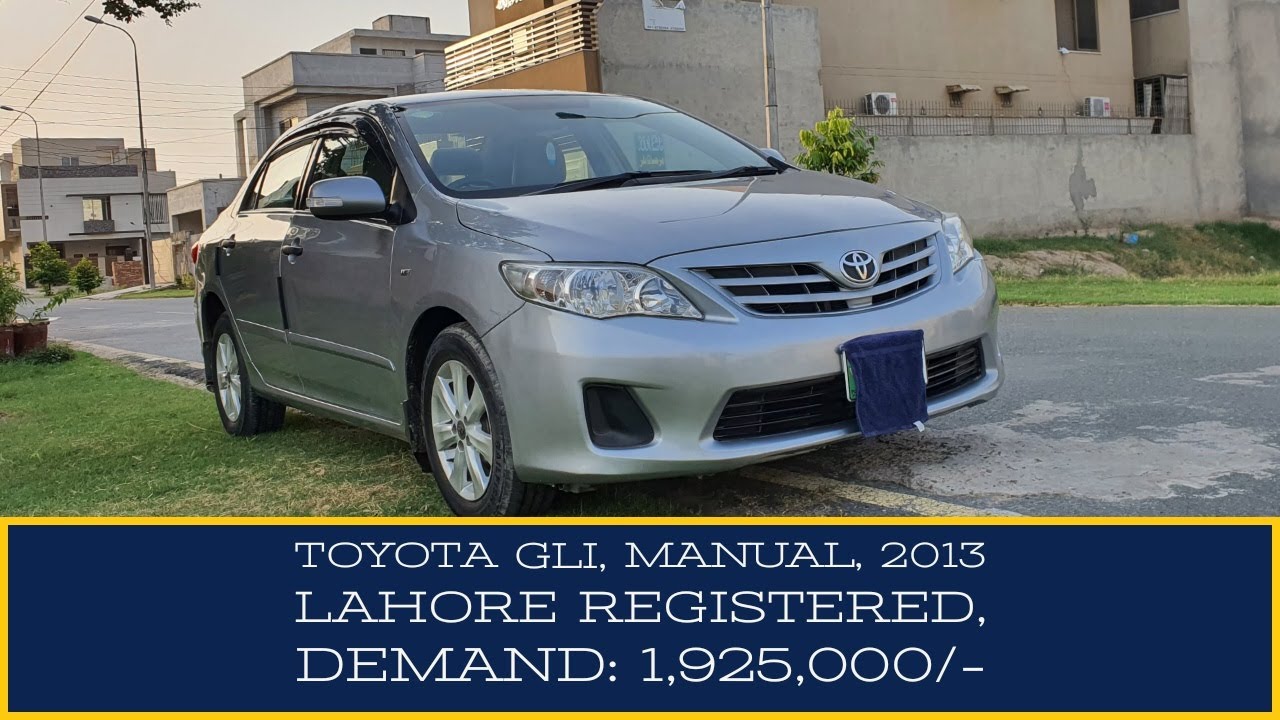 Toyota Corolla GLi 2013 Model | 1.3cc Manual | Review, Price ...