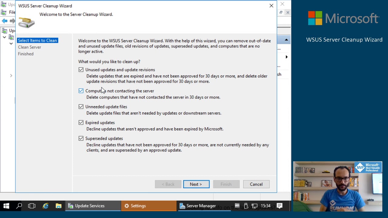 Windows Server 2019: WSUS Server Cleanup Wizard - YouTube