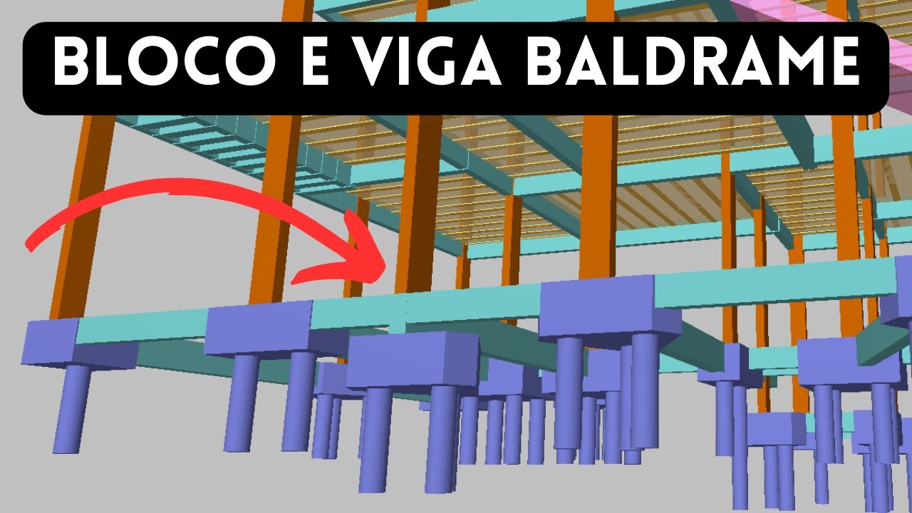 Blocos abaixo da viga baldrame - YouTube